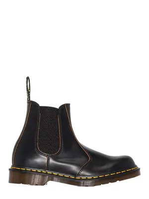 Dr. Martens Vintage Round-toe Leather Chelsea Boots - Black