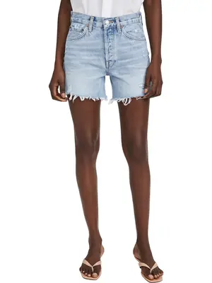 AGOLDE Parker Long Denim Shorts - Swapmeet