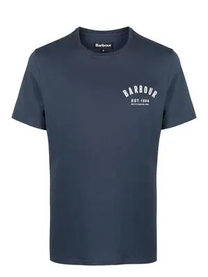 Barbour Logo-print Cotton T-shirt - Blue