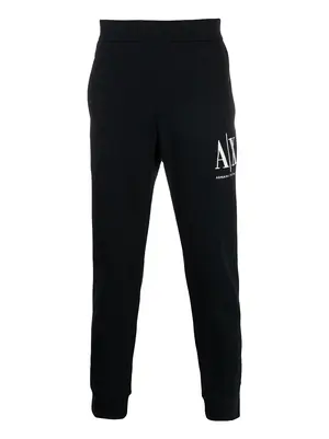 Armani Exchange Logo-embroidered Track Pants - Blue