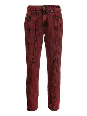 DIESEL® D-joy Slim Cropped Jeans - Red