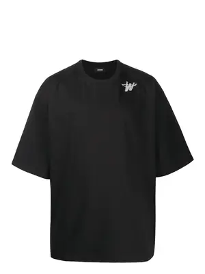 We11Done Logo-print Oversized T-shirt - Black