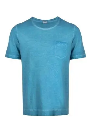 Massimo Alba Distressed Cotton T-shirt - Blue
