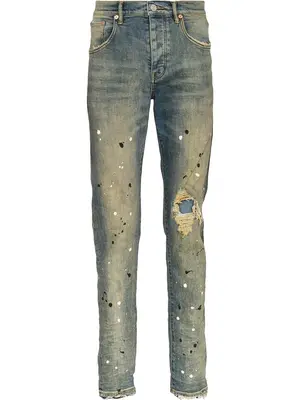 PURPLE BRAND Paint Splatter Jeans - Blue