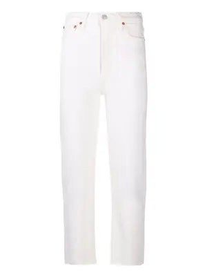 RE/DONE 70s Stove Pipe Straight-leg Jeans - White