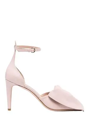 Red Valentino Split Bow Leather Sandals - Pink