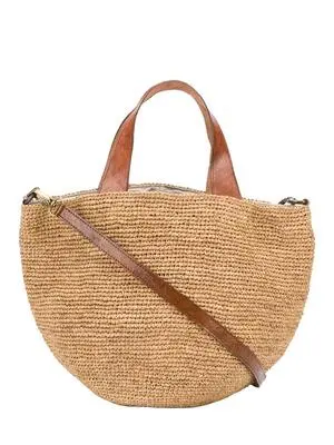 IBELIV Woven Top-handle Tote - Neutrals