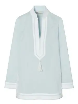 Tory Burch Cotton Tunic - Iced Blue