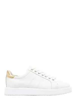 Ralph Lauren Metallic-panel Sneakers - White