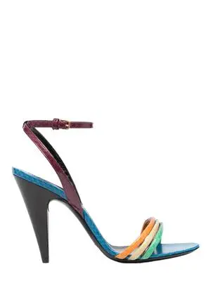 Saint Laurent Liya 95mm Sandals - Blue