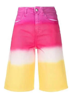 IRENEISGOOD High-rise Gradient Denim Shorts - Pink