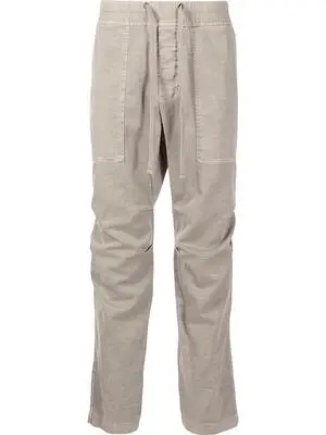 JAMES PERSE Straight-leg Cotton Drawstring Trousers - Neutrals