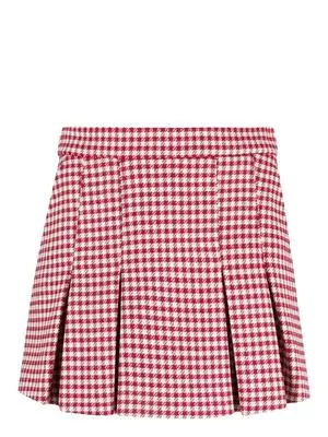 Red Valentino Gingham Dart-detailing Shorts - Red