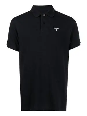 Barbour Logo Embroidered Polo Shirt - Black