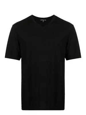 JAMES PERSE Lotus V-neck T-shirt - Black