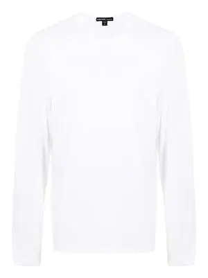JAMES PERSE Luxe Lotus Jersey Crew Neck Top - White