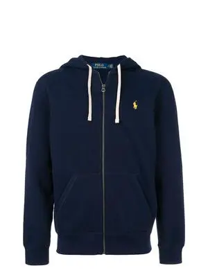 Polo Ralph Lauren Zip-up Hoodie With Drawstring - Blue