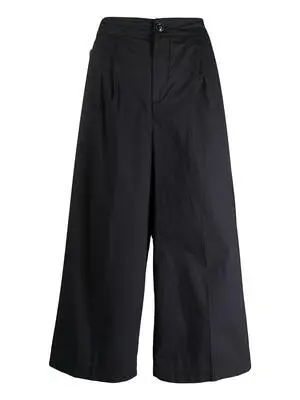 Woolrich Cropped Wide-leg Trousers - Black