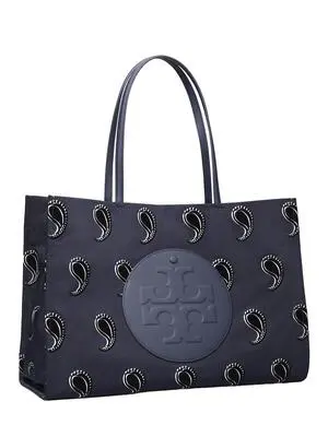 Tory Burch Ella Printed Tote - Medium Navy Pajama Print