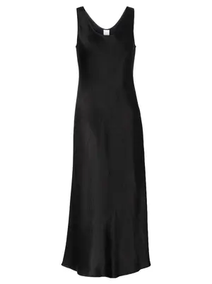 Max Mara Talete Satin Midi Dress - Black