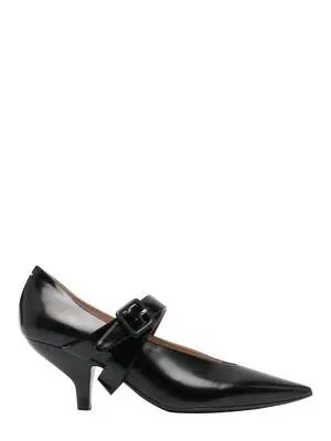 MAISON MARGIELA Crossover-strap Leather Pumps - Black