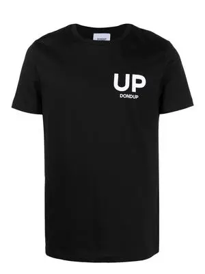 DONDUP Logo-embroidered T-shirt - Black