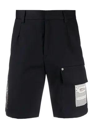 MISBHV Recordings Patch-detail Utility Shorts - Black