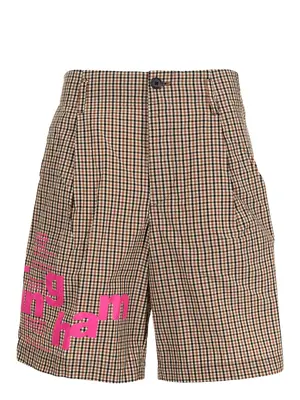 Kolor Plaid-check Pattern Shorts - Multicolour