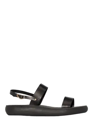 ANCIENT GREEK SANDALS Clio Comfort Flat Sandals - Black