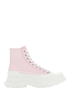 Alexander McQueen Tread Slick Lace-up Ankle Boots - Pink