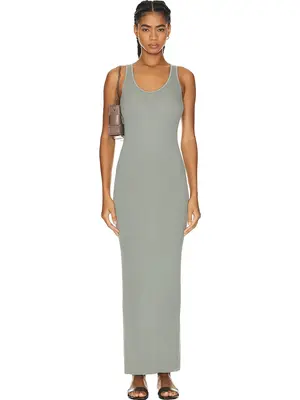 Enza Costa Enza Costa Silk Rib Ankle Length Tank Dress Alpine Frost