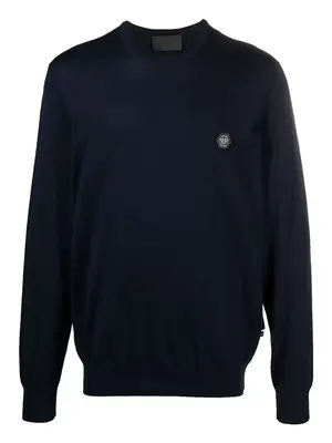 Philipp Plein Logo-patch Sweatshirt - Blue