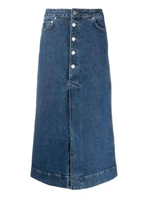 GANNI Comfort Stretch Midi Skirt