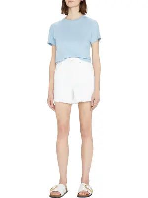 AMO AMO Denim Babe Cropped Tee Chambray