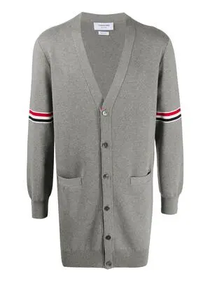 Thom Browne Milano Stitch Long Cardigan - Grey