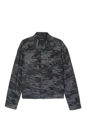 Balenciaga Camouflage-print Jacket - Grey