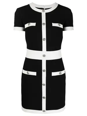 Philipp Plein Contrast-trim Mini Dress - Black