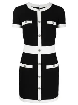 Philipp Plein Contrast-trim Mini Dress - Black