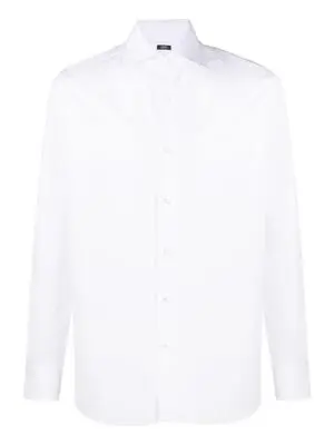 BARBA NAPOLI Spread Collar Shirt - White