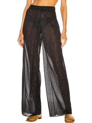 Oseree Oseree Lumiere Metallic Knit Pant Black