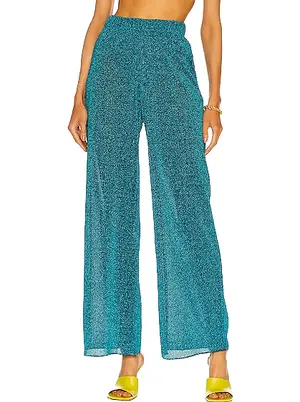 Oseree Oseree Lumiere Metallic Knit Pant Ocean Blue