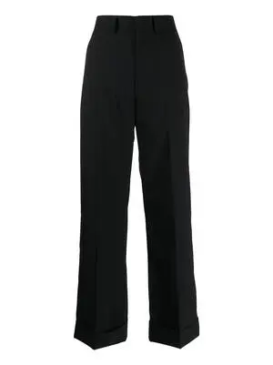 Junya Watanabe High-rise Flared Trousers - Black