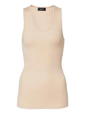 Wardrobe.NYC Ribbed-knit Tank Top - Beige