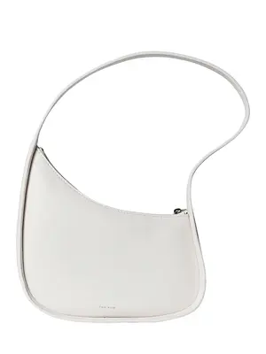 THE ROW The Row Leather Half Moon Bag Ivory