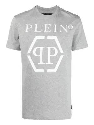 Philipp Plein Ss Hexagon Cotton T-shirt - Grey