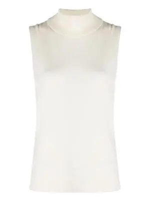 N.peal Sleeveless Knitted Top - White