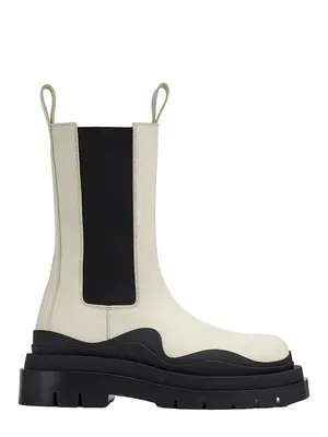 Bottega Veneta The Tire Leather Boots White