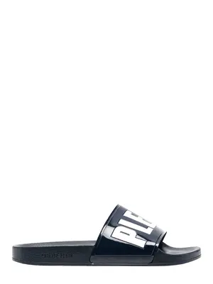Philipp Plein Logo-print Slides - Blue