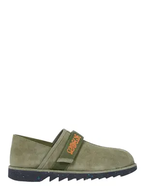 Loewe Suede Slippers - Green