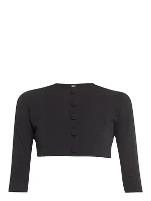 Lisa Marie Fernandez Seersucker Cropped Cardigan - Bs